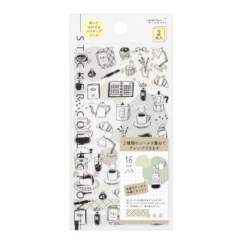 Japanese Mini Stickers- Cafe Theme — Two Hands Paperie