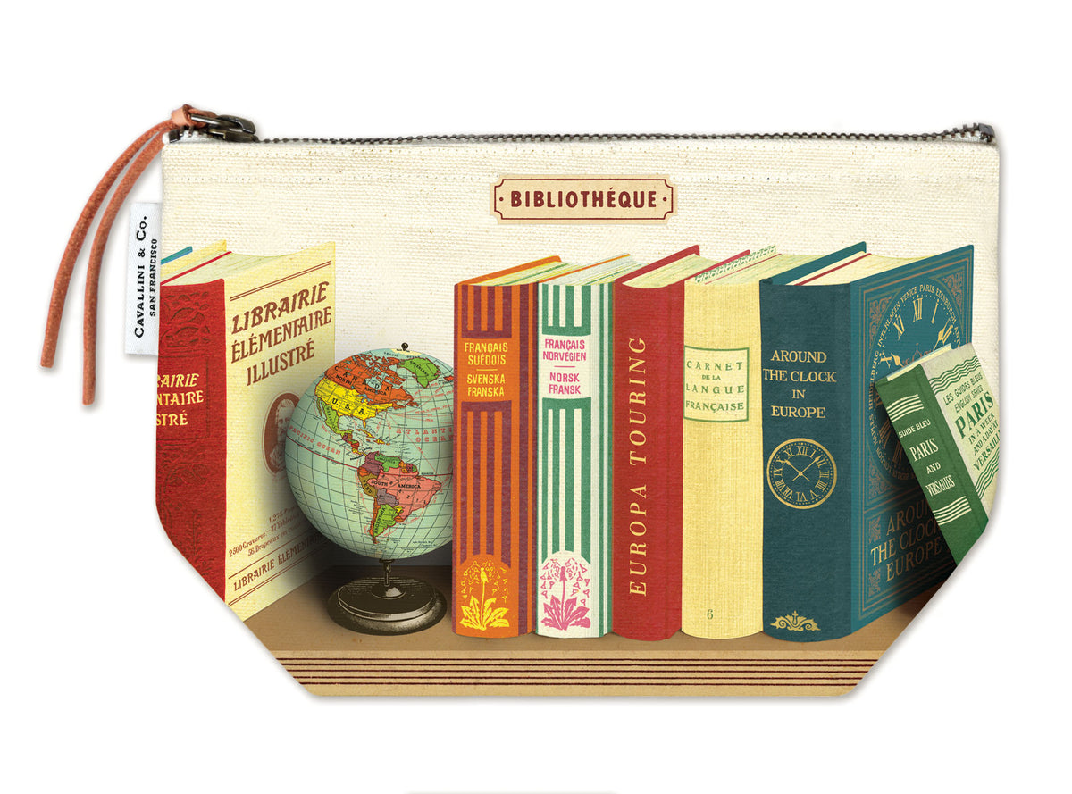 Cavallini & Co. Library Book Vintage Pouch — Two Hands Paperie