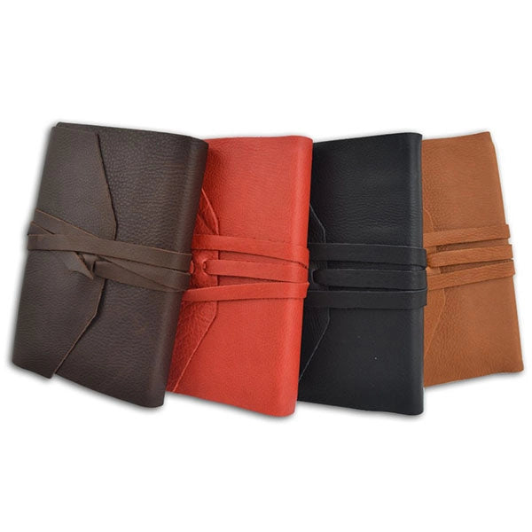 Italian Leather Wrap Journal- 5x7 Inches, Lined Pages- Refillable — Two ...
