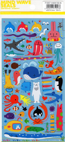 Yuru Sea Animals Japanese Mini Stickers — Two Hands Paperie