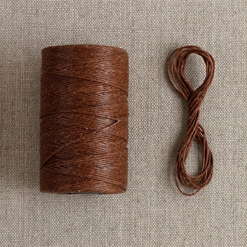 Waxed Linen Thread- Walnut Brown — Two Hands Paperie