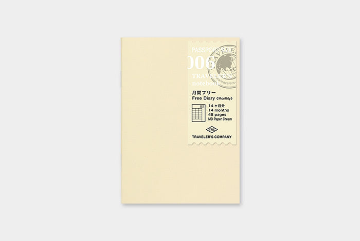 TRAVELER'S notebook Refill-Passport Size- Planner Diary- Monthly — Two ...
