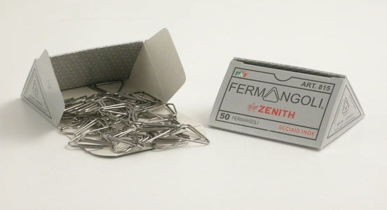 Zenith Fermangoli Italian Corner Paper Clips- box of 50 — Two Hands Paperie